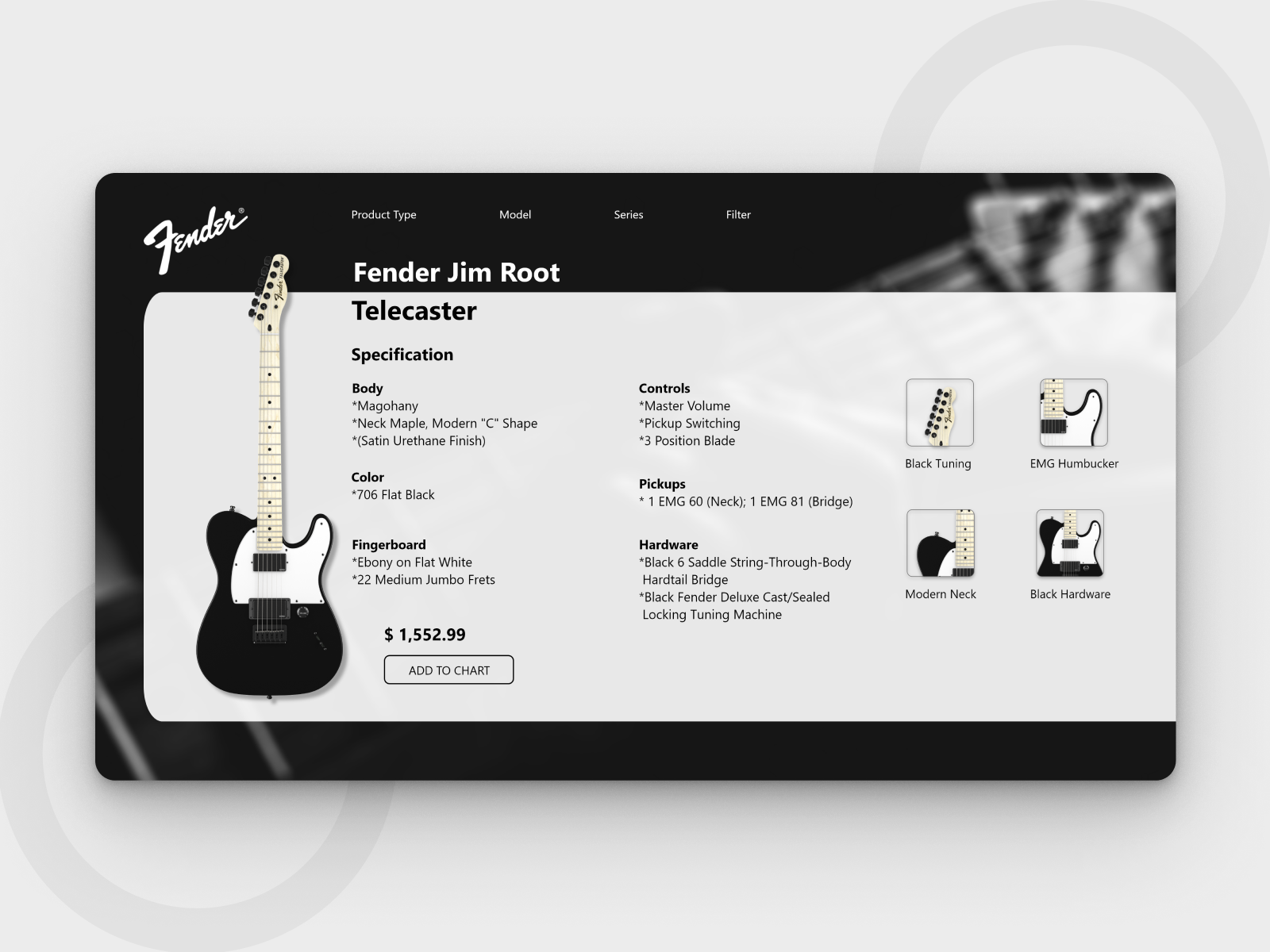 Fender Site Redesign by Defan on Dribbble