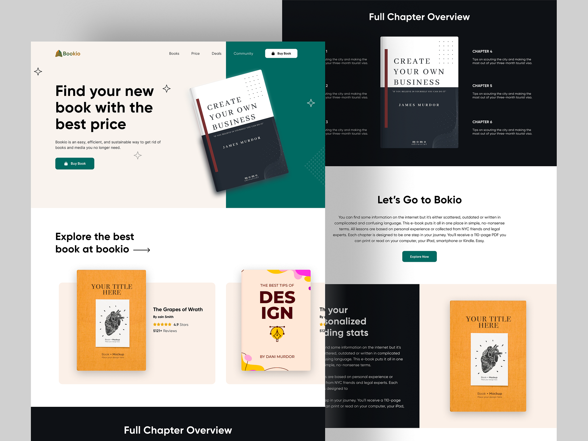 Website Design: Landing page for Book Shop by Md Jehadul Islam on Dribbble