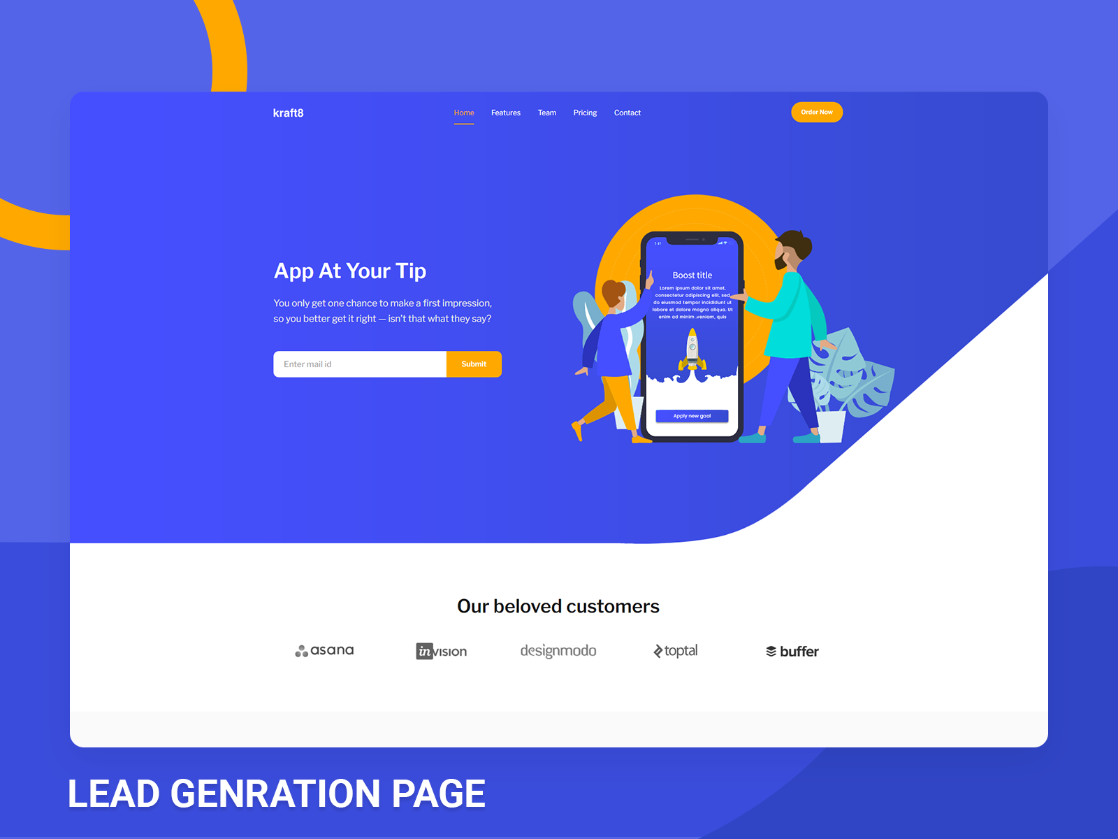 Lead Genration Page - Kraft8 Ui kit Template by CodedThemes on Dribbble