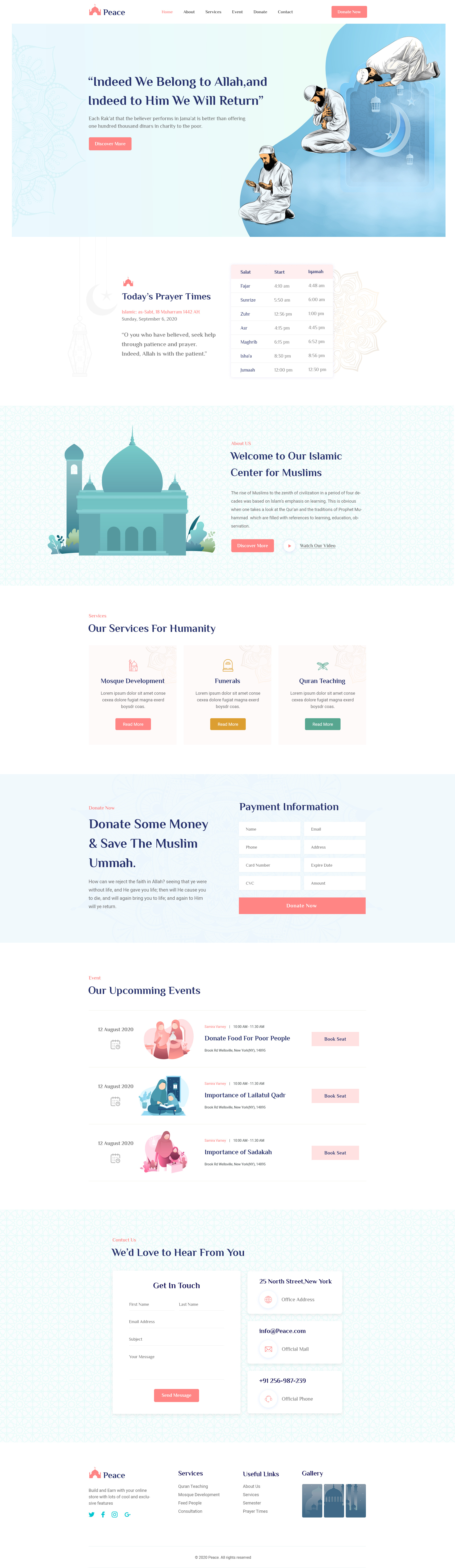 Peace - Islamic Website Design by Naima Anjum on Dribbble