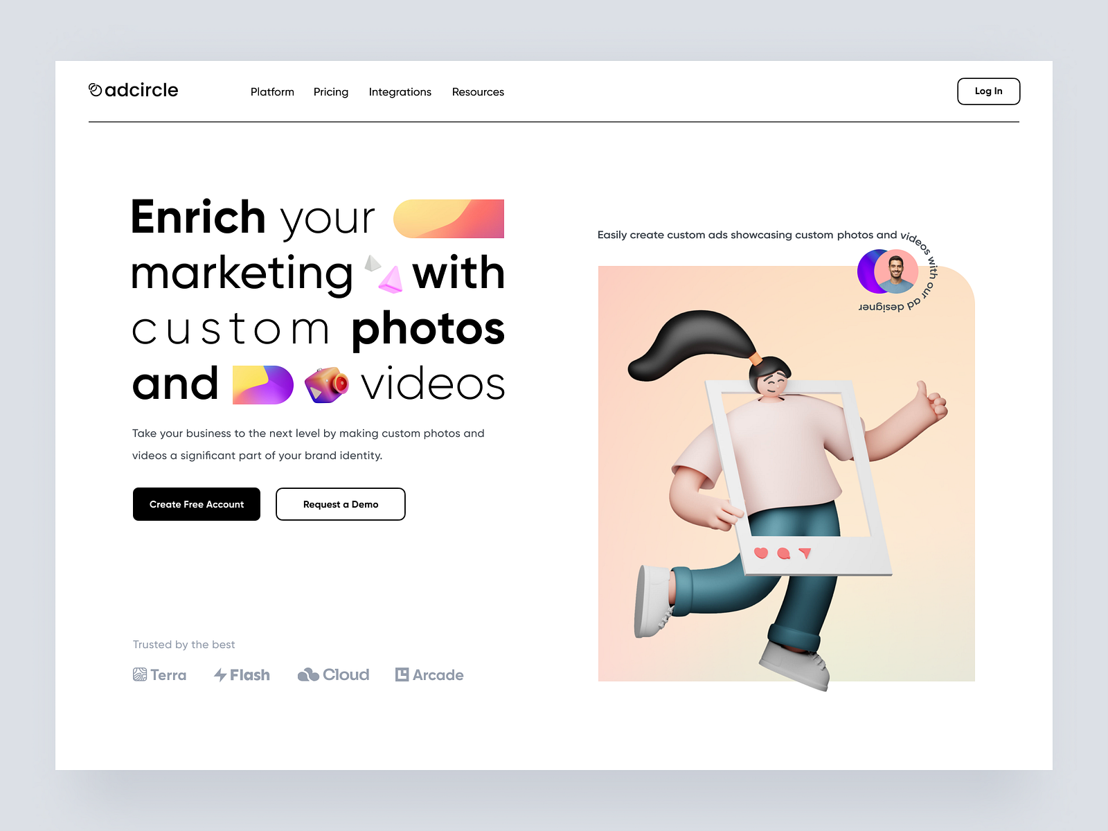 Adcircle - Custom ads maker web app by Anu Raveendran on Dribbble