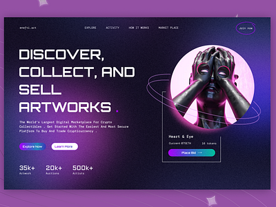 NFTs website design by Ghazaleh.uiux on Dribbble