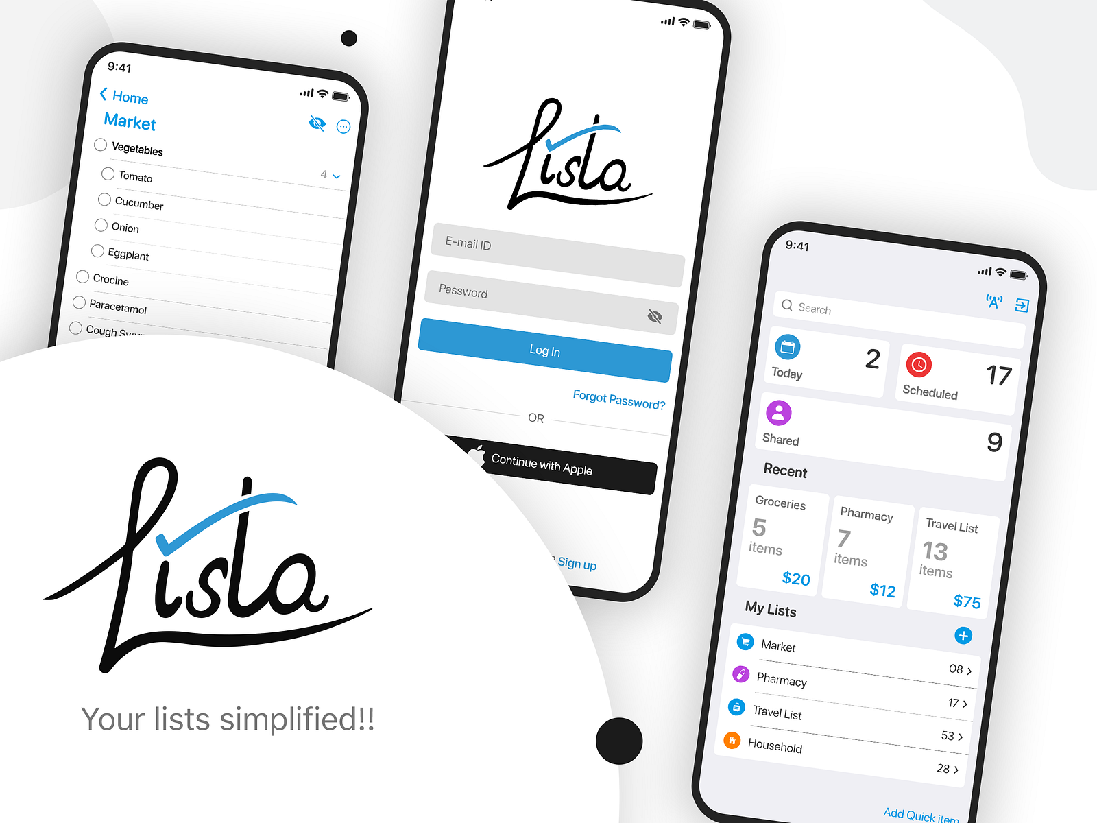 Lista - App Development by Shashank Kumar on Dribbble