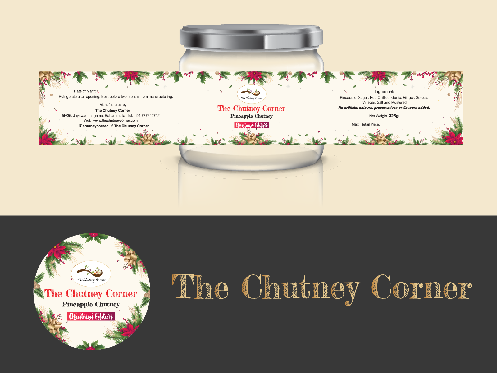 The Chutney Corner - Product Label Design by Nadeeka Athukorala on Dribbble