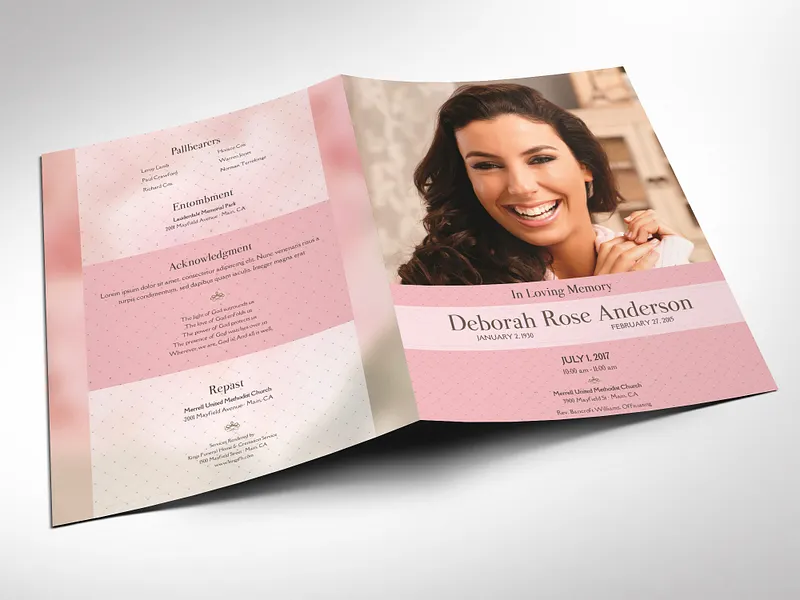 Funeral Program designs, themes, templates and downloadable graphic ...