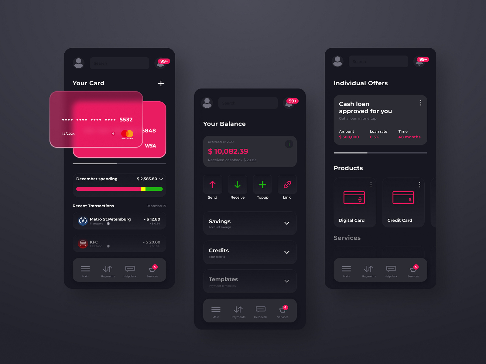 Banking Mobile App UX/UI Design by Daria D. on Dribbble