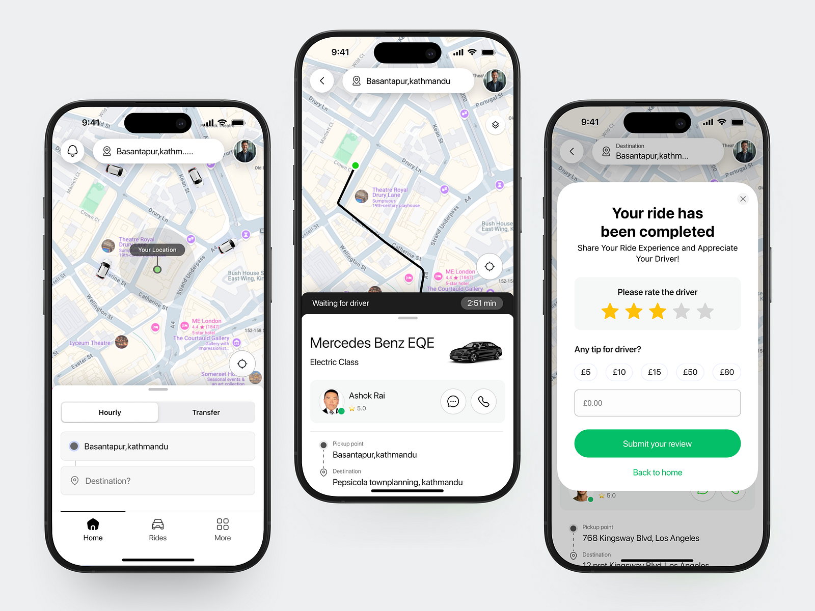 Luxury ride booking App user interface by Bigbrackets on Dribbble