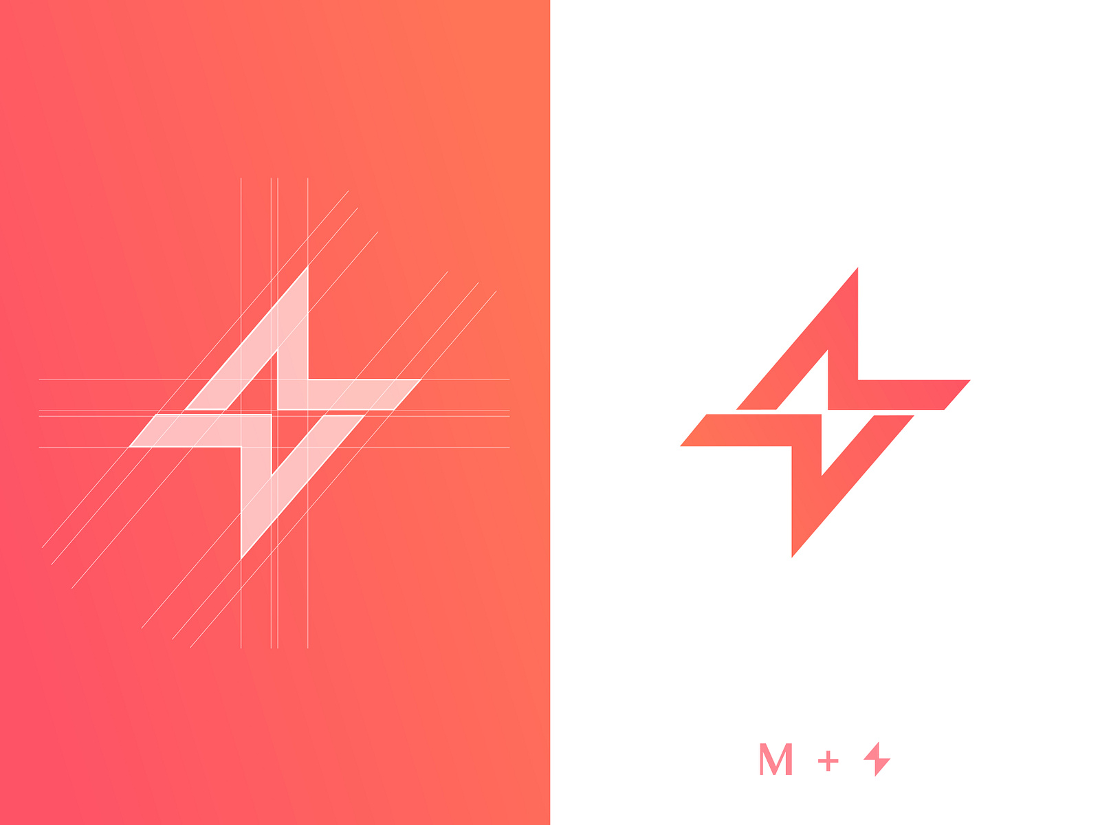 M Lighting Bolt Logo Design by Jowel Ahmed on Dribbble