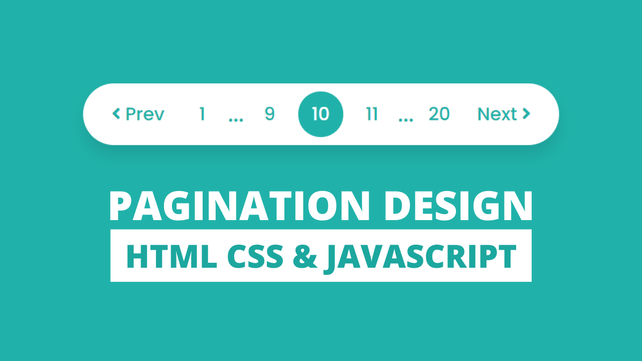 Pagination Ui Design Using Html Css And Javascript By Codingnepal On Dribbble