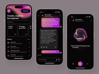Mobile AI Chatbot by Ronas IT | UI/UX Team on Dribbble