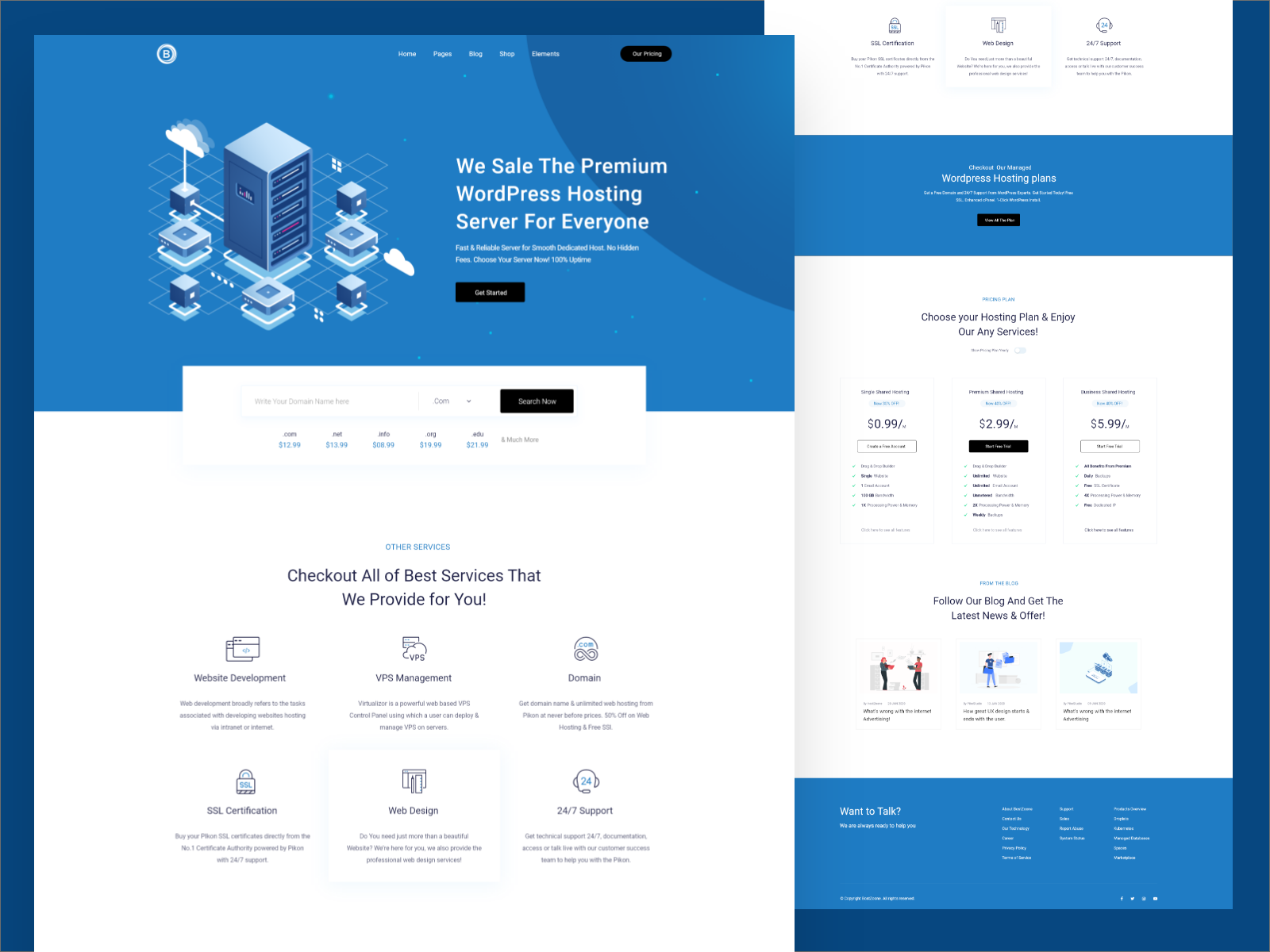 Hosting solution web UI by INEXTURE Solutions Limited on Dribbble
