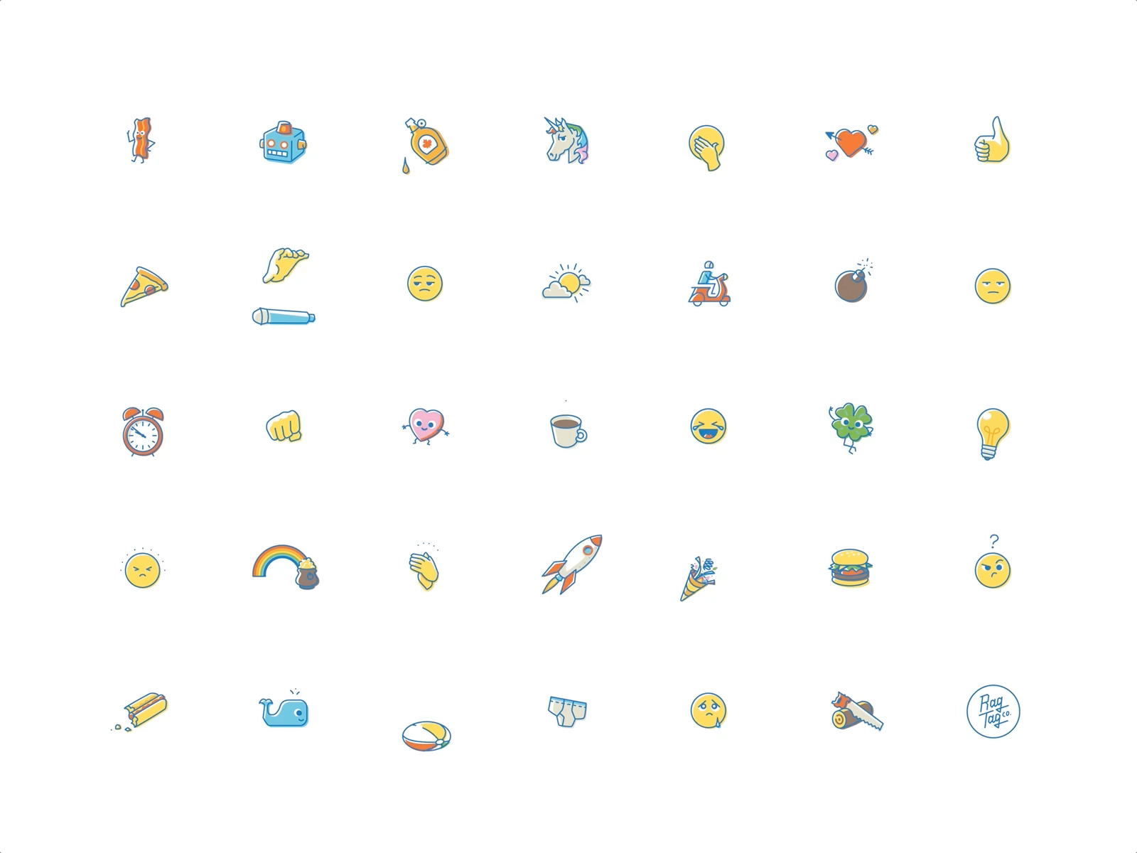 Rag Tag Classics Stickers by Nick Frühling on Dribbble