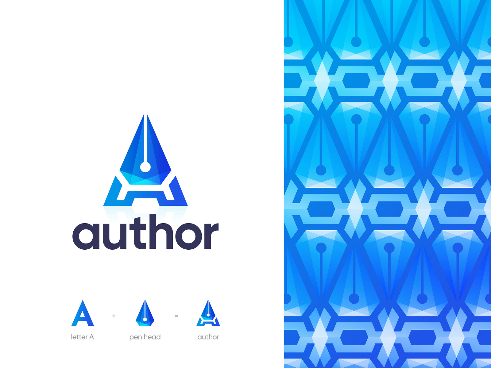 Author logo design by Milon Ahmed for Graytive on Dribbble