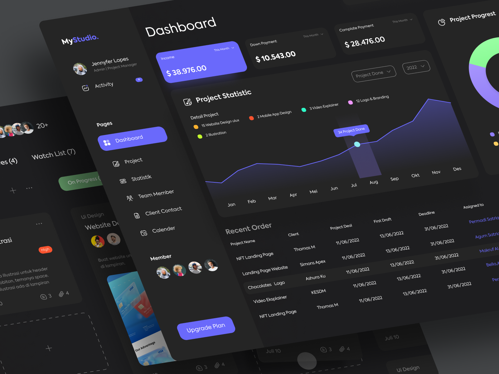 MyStudio - Dashboard Studio Management by Permadi Satria Dewanto for ...