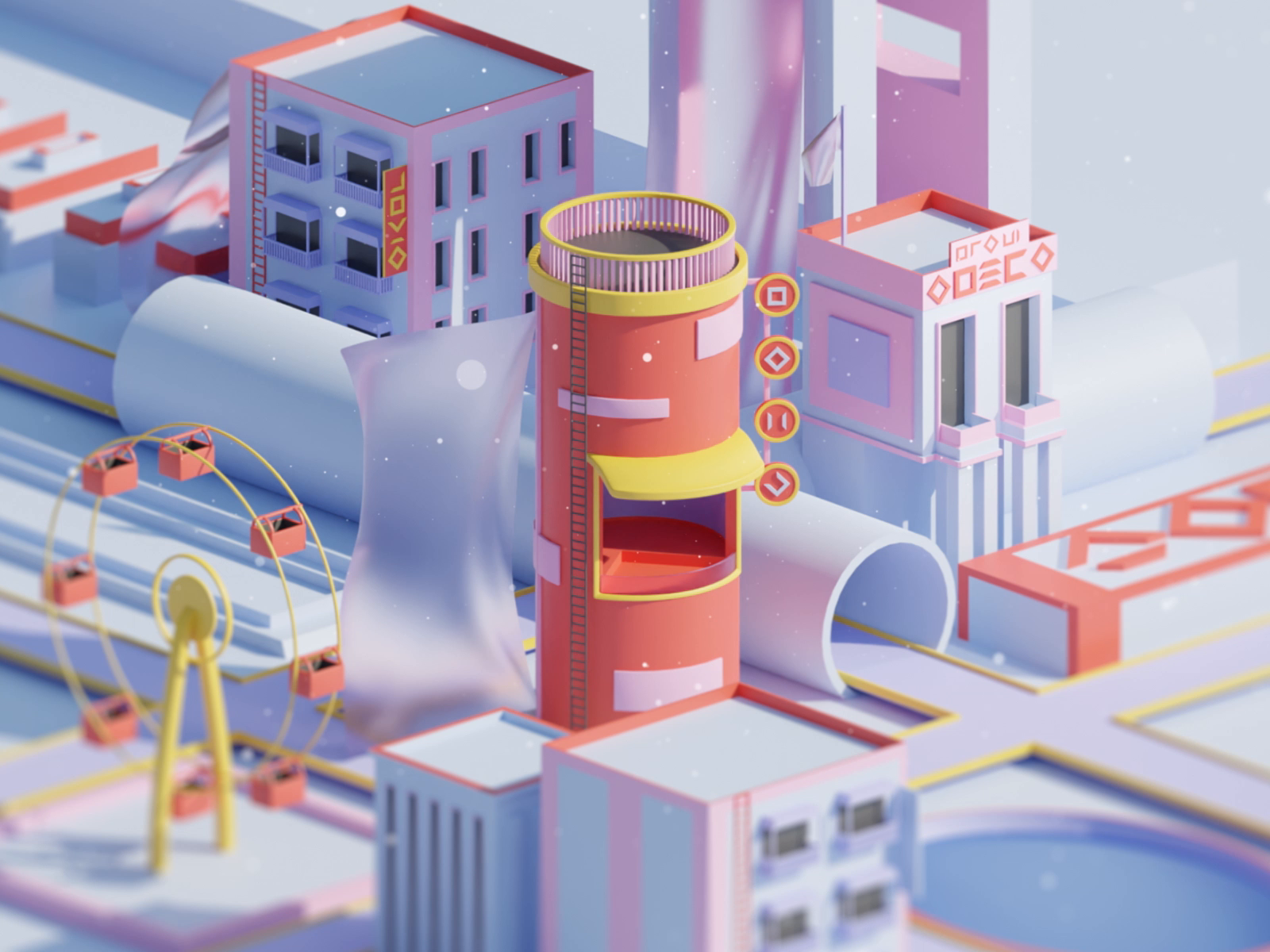 3D City Animated illustration by Desire Creative Agency for Desire ...