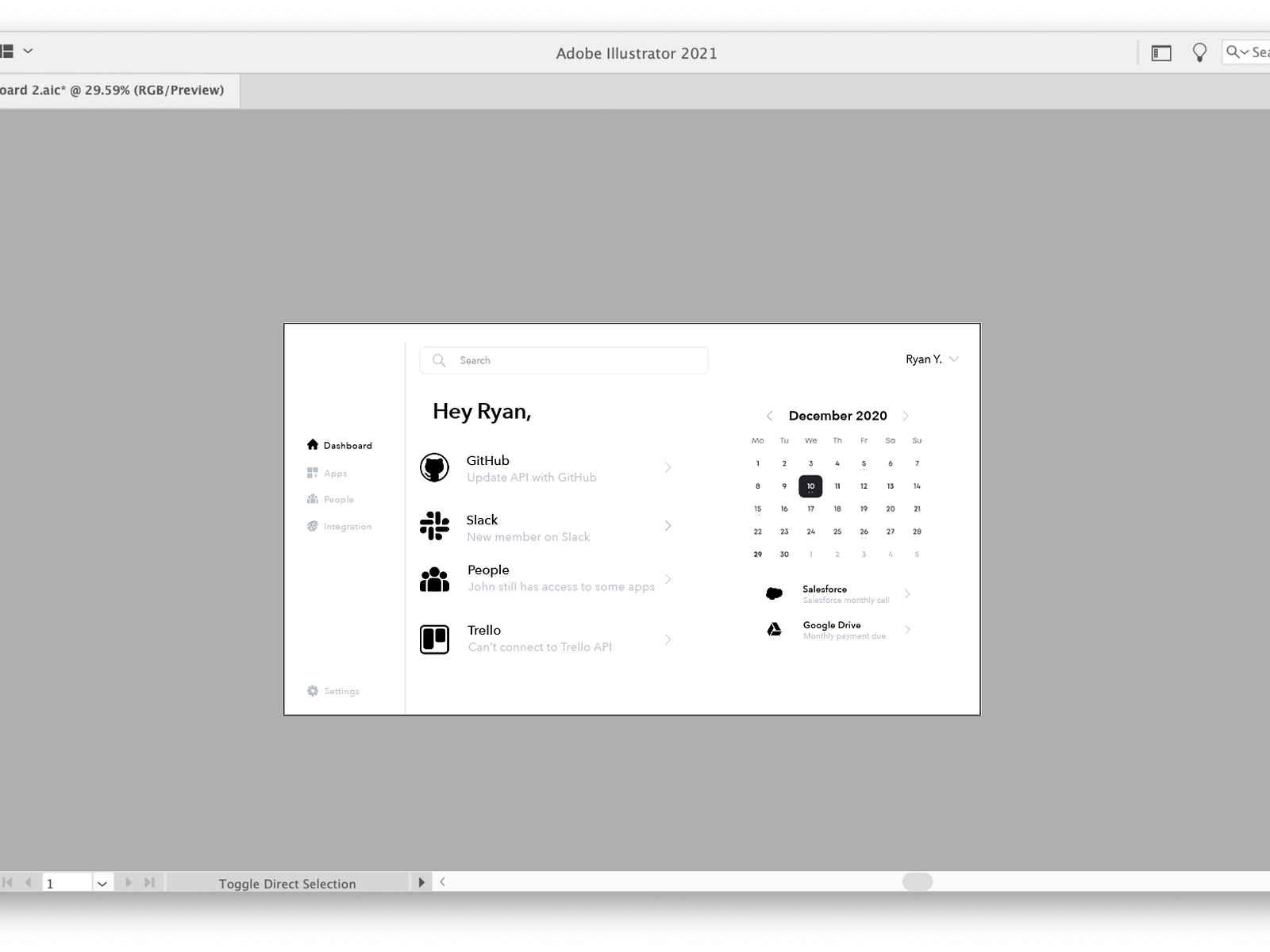 Modern Minimalist Dashboard by Bruno Pelletier on Dribbble