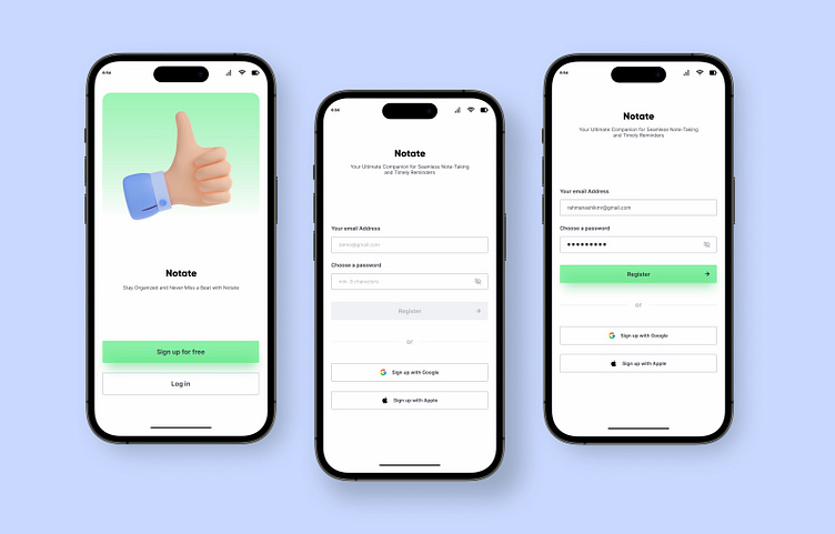 Minimal & Modern Signup Page UI Design for Mobile App by Ashiqur Rahman ...