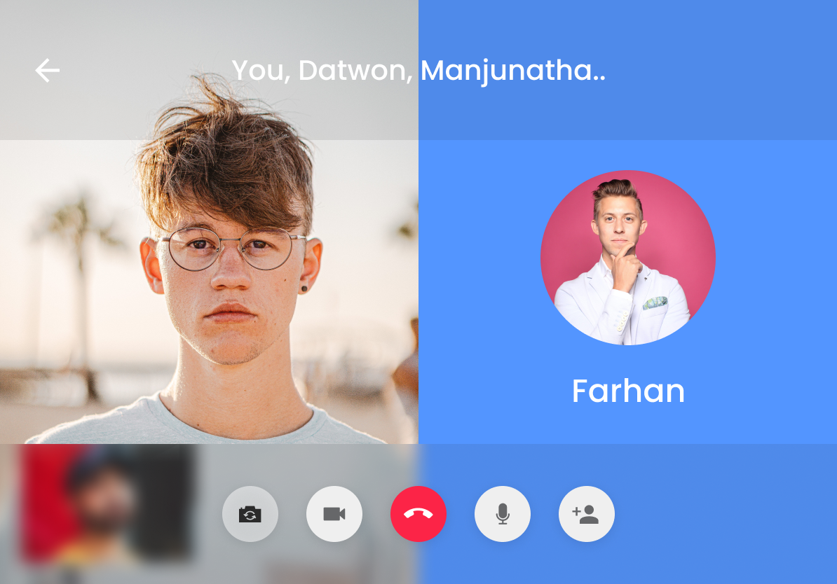 Video call screen by Murali on Dribbble