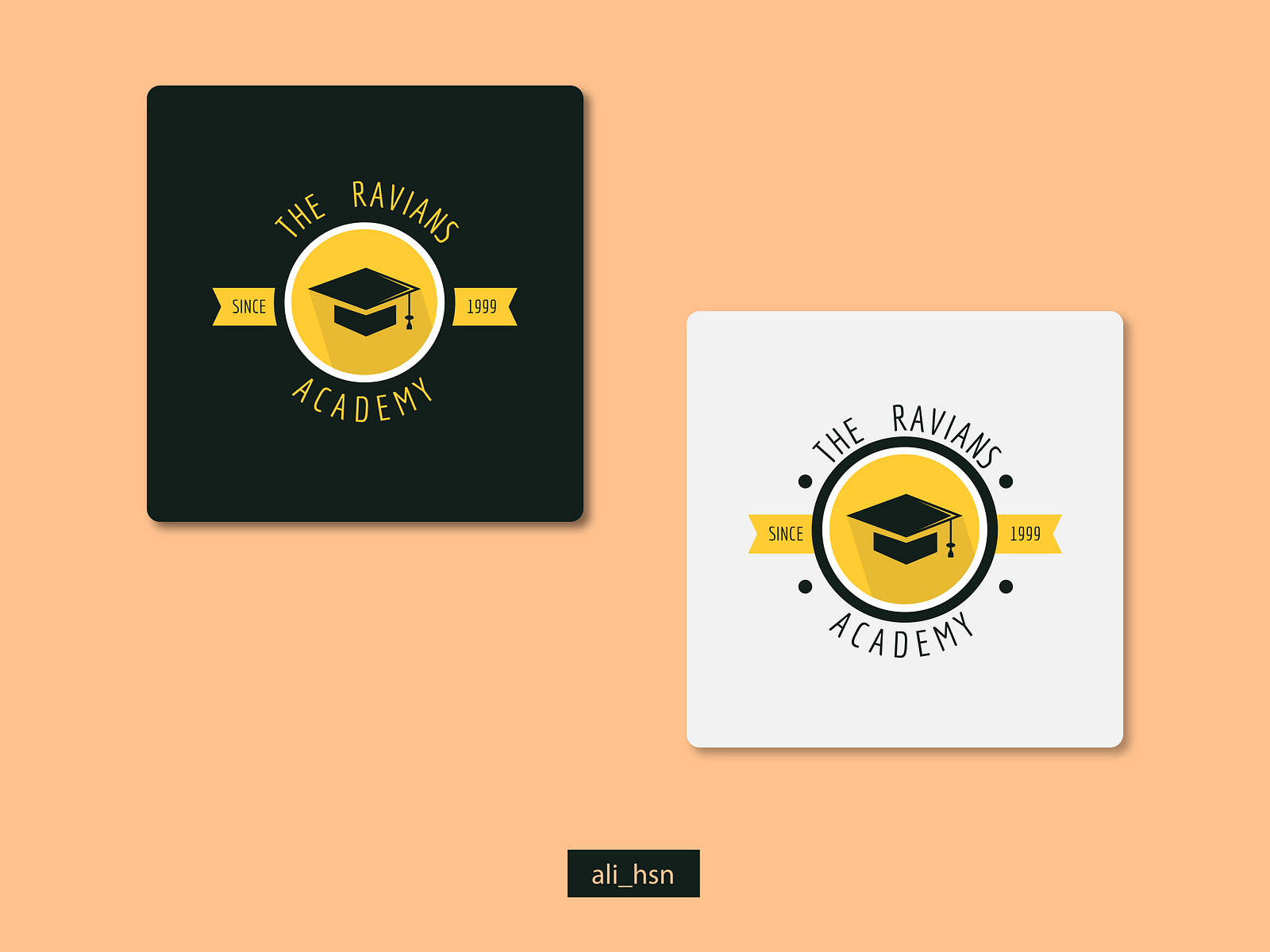 The Ravians Academy Logo Design - Versions. by Ali Hassan Product ...