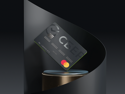 Bank card render by Oleg Ronzhin on Dribbble