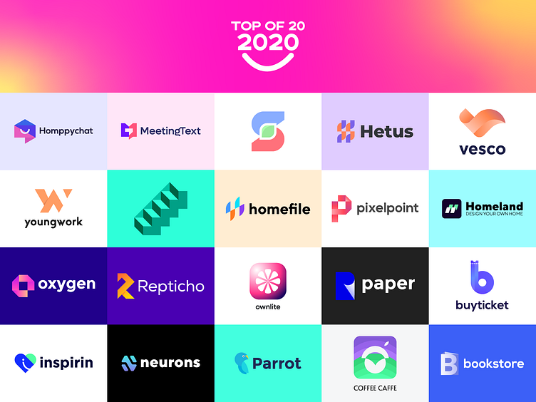 top of 2020 logo design by Muhammad Aslam on Dribbble