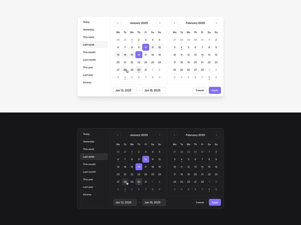 Datepicker designs, themes, templates and downloadable graphic elements ...