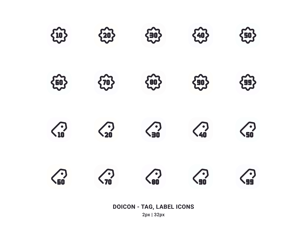 DOICON - Tag, Label Icons Pack by DOICON on Dribbble