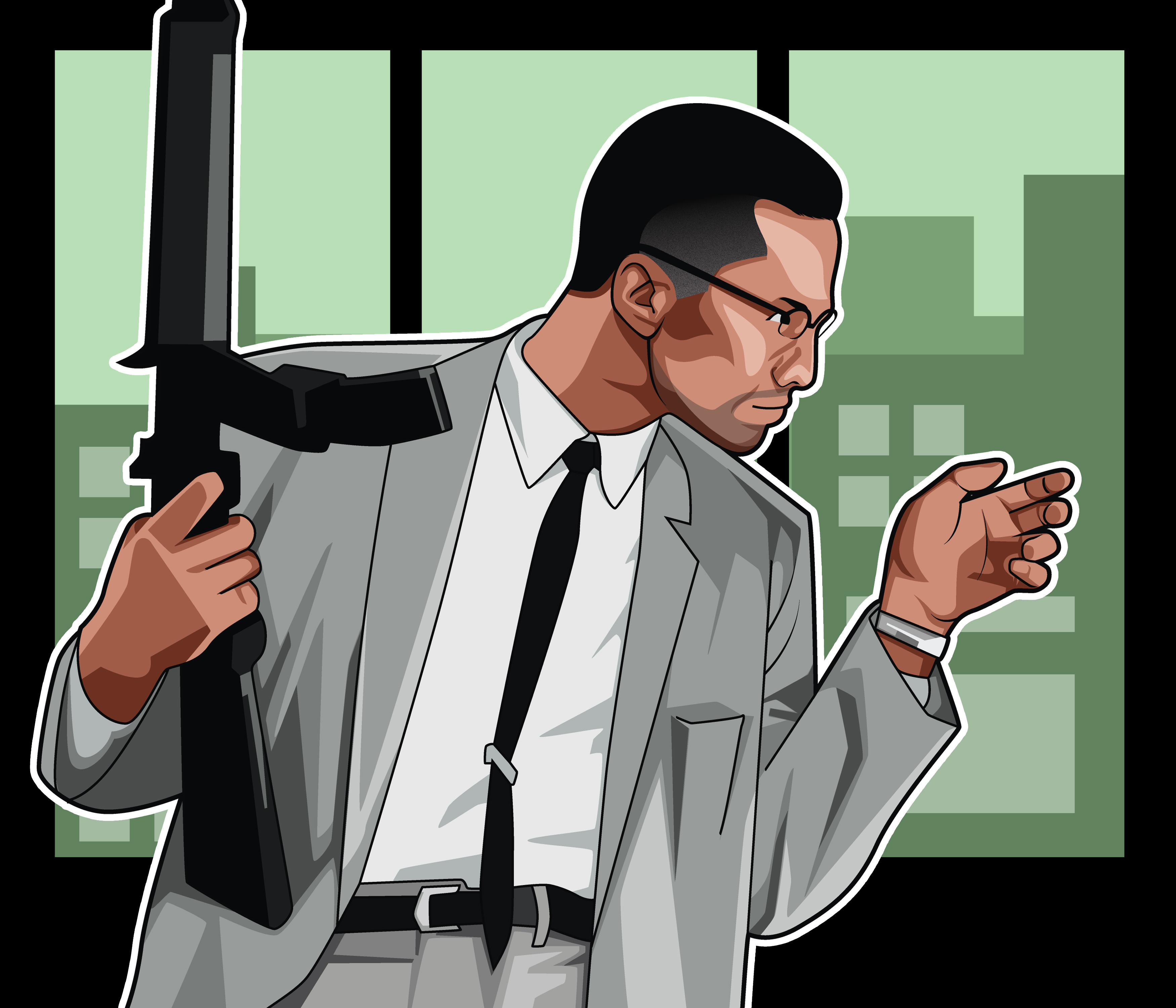 Vector portrait GTA style by ojik atscik on Dribbble