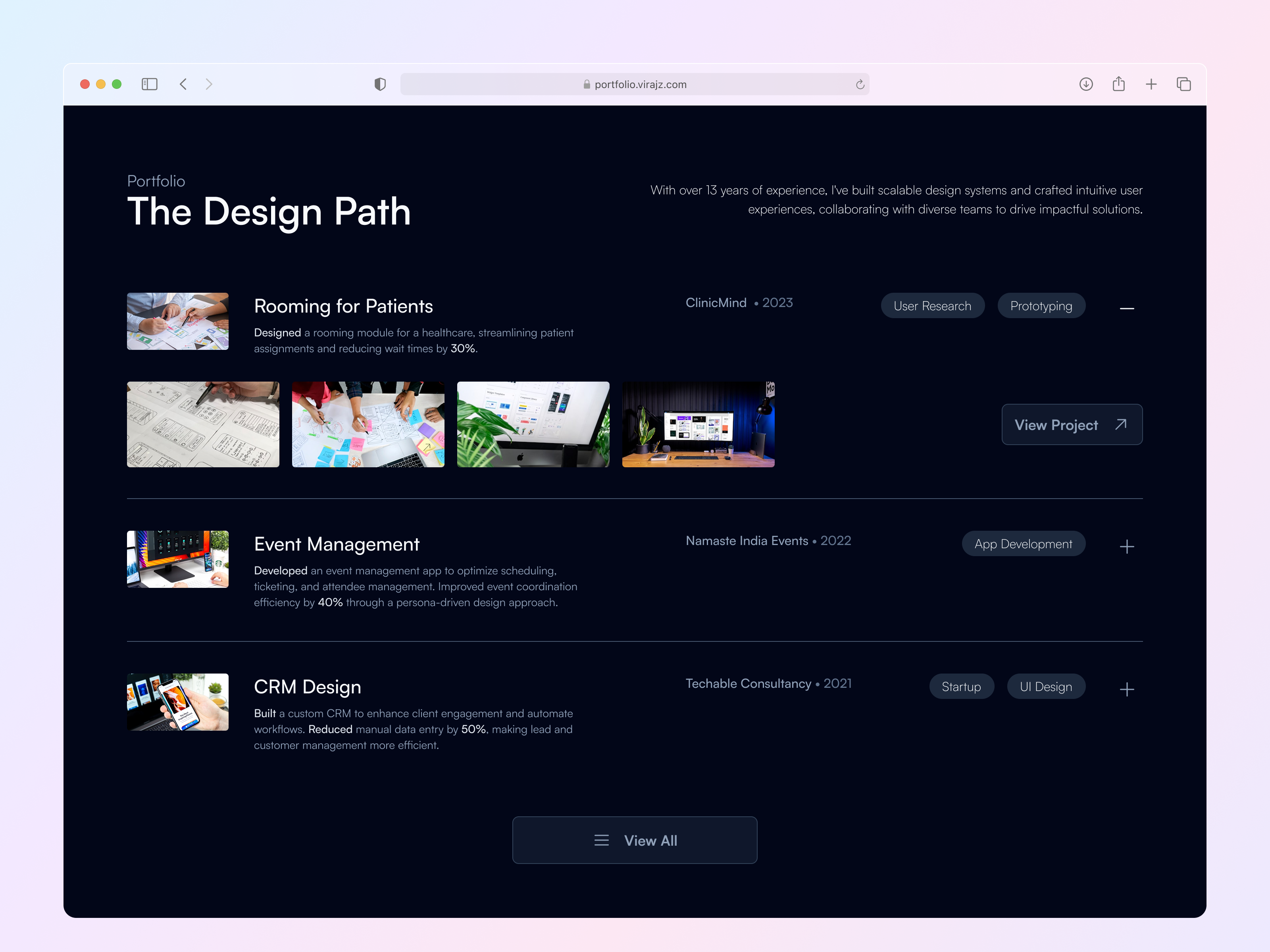 A peek into my UX portfolio! (WIP) by Viraj Zaveri on Dribbble