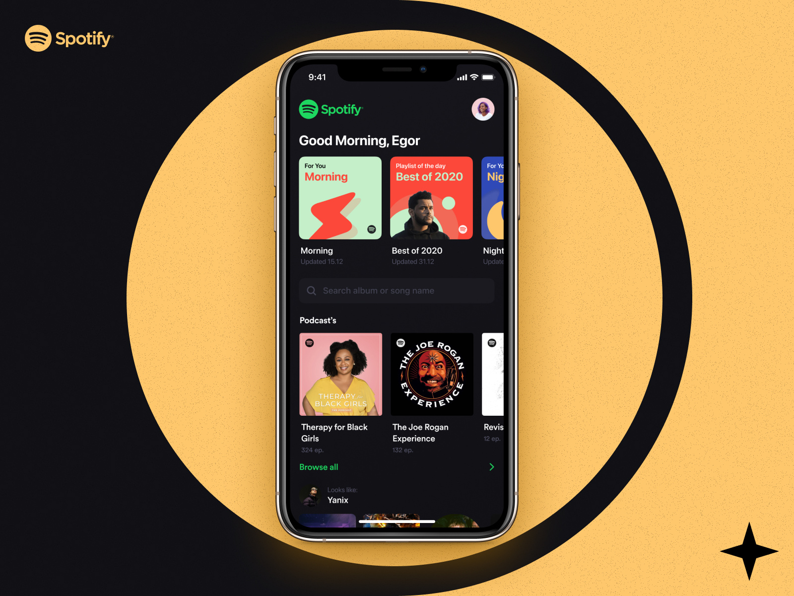 Spotify Redesign Concept by George M. on Dribbble