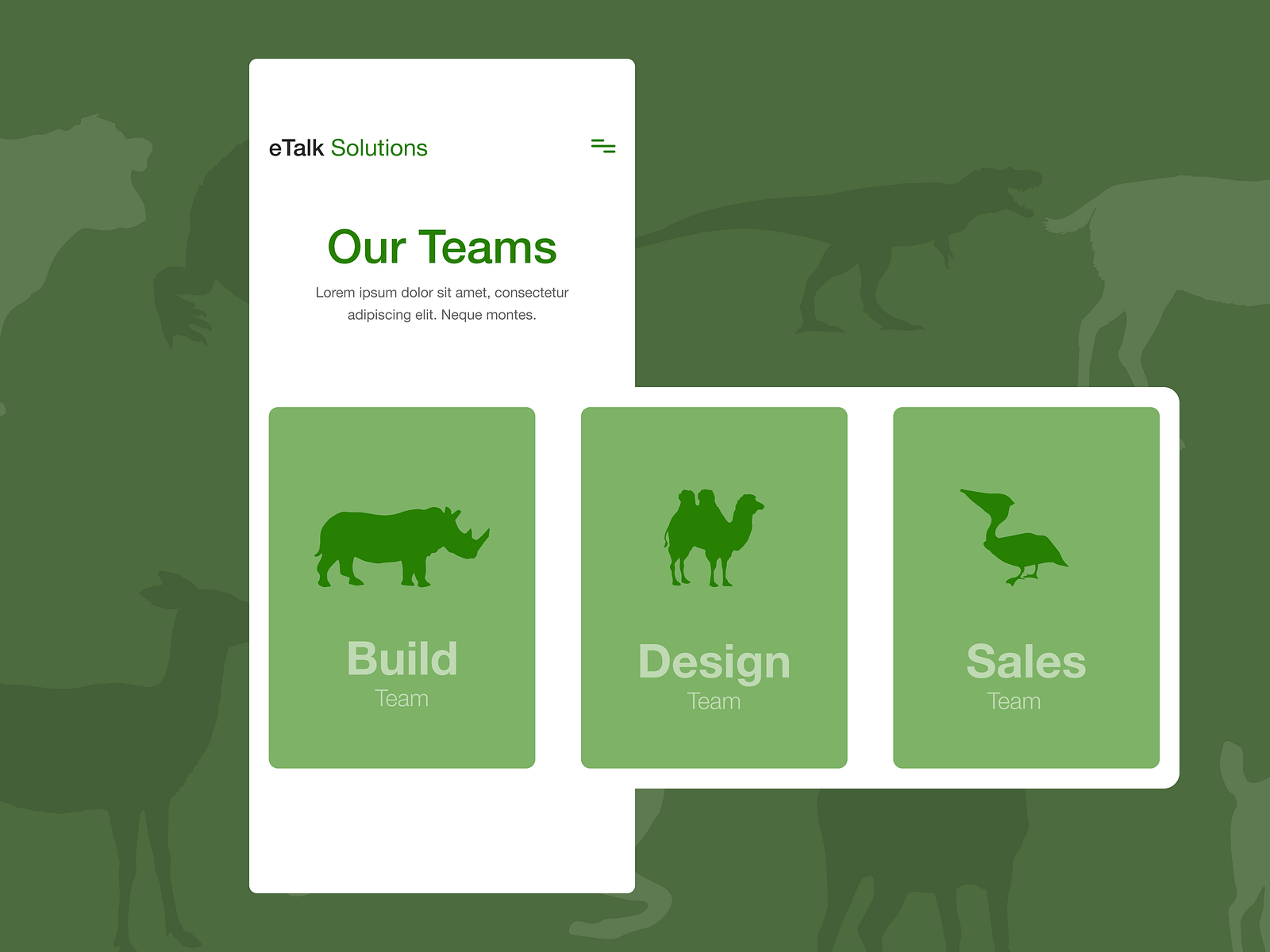 Teams Info Cards by Thomas Stubblefield on Dribbble