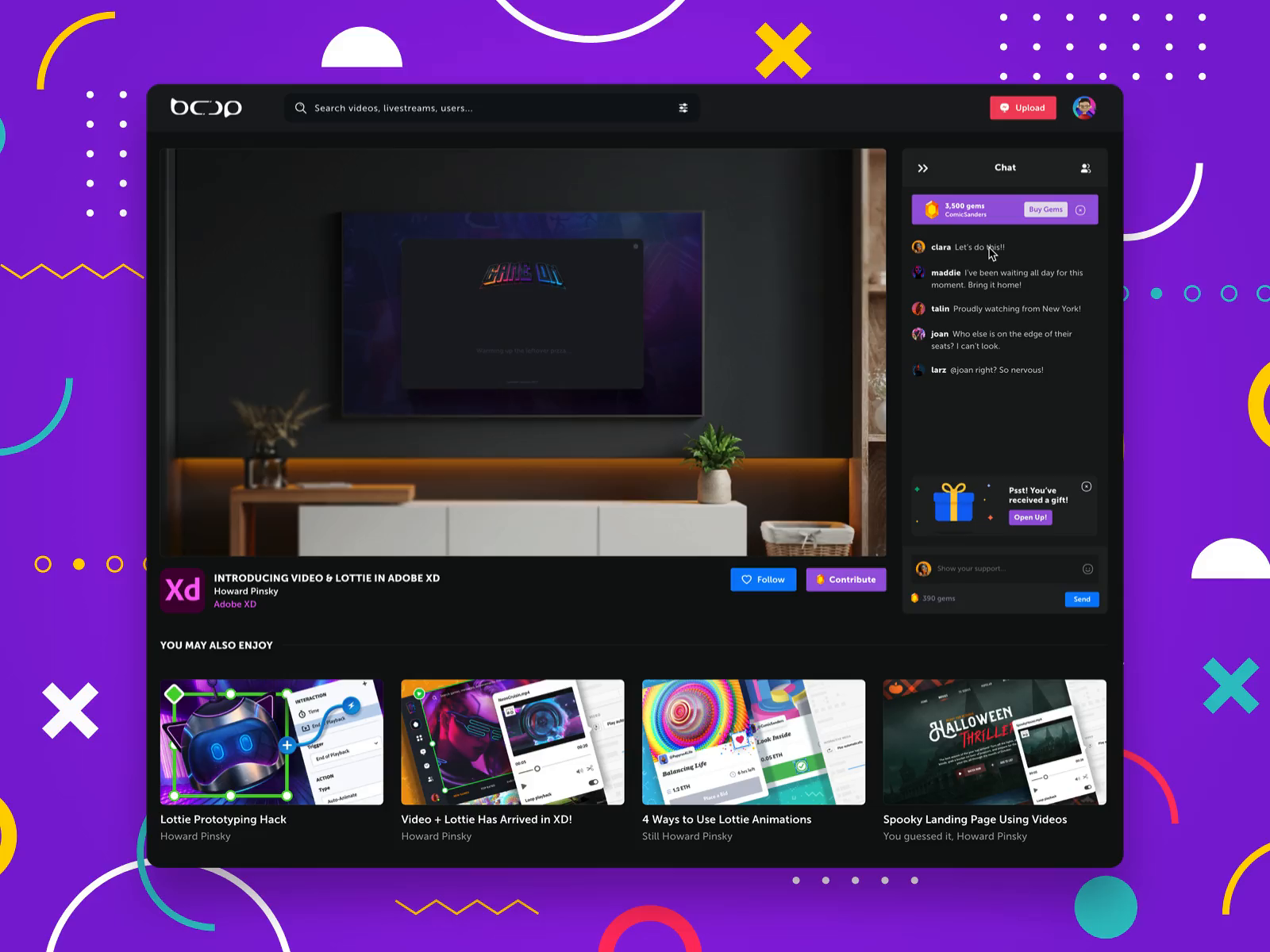 Freebie 02: Interactive Video Player by Howard Pinsky on Dribbble