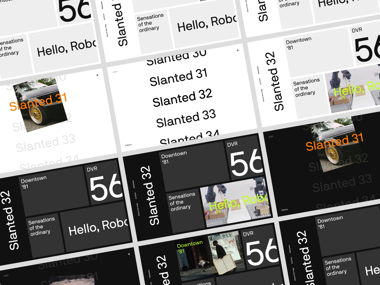 Slanted Magazine layouts by Ivan Bjelajac for Bien on Dribbble