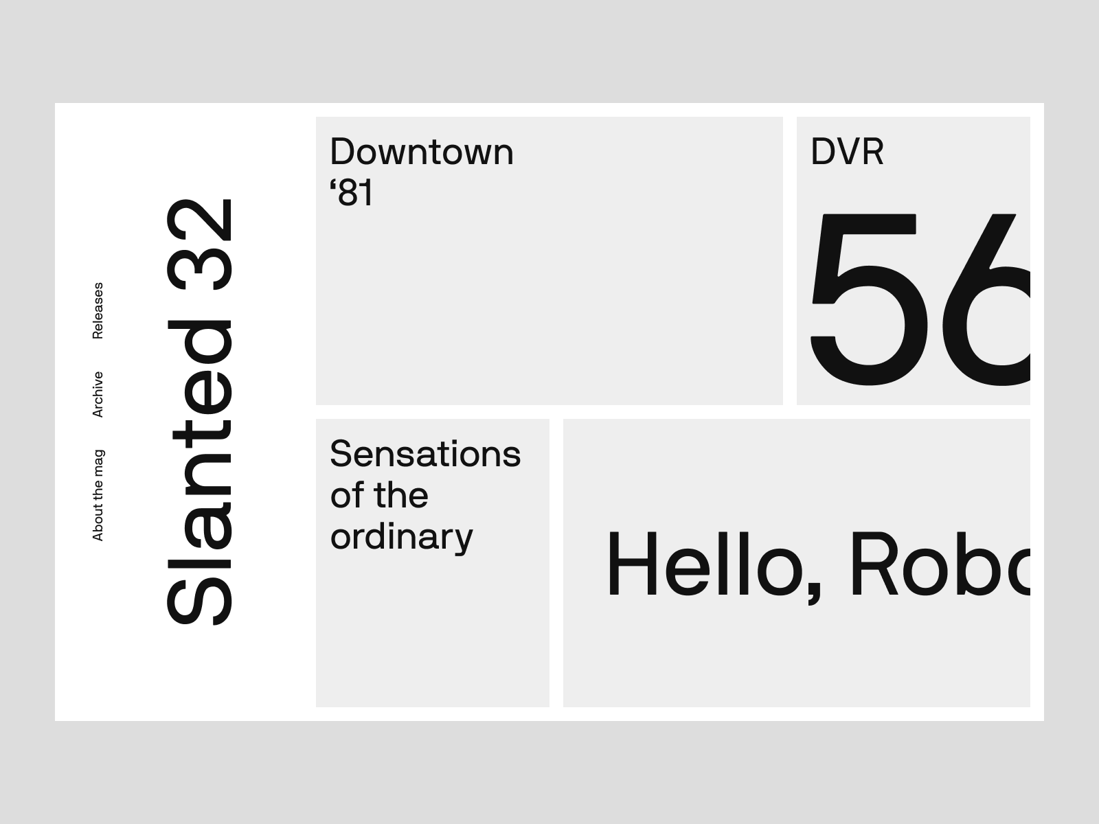 Slanted Magazine layouts by Ivan Bjelajac for Bien on Dribbble