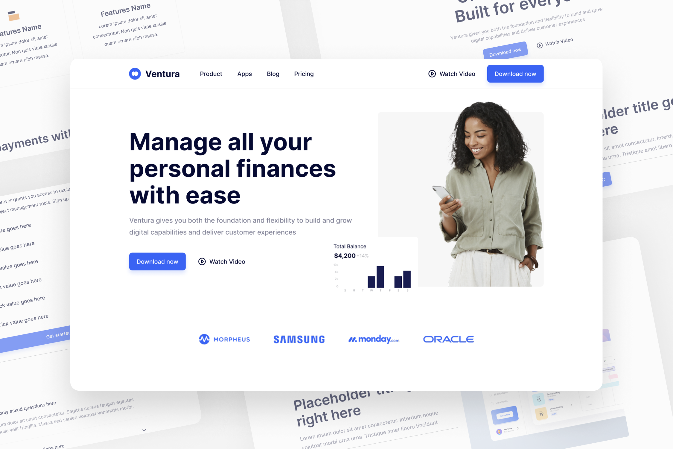 Ventura - SaaS Website Design by Nimas Woro Pangesti on Dribbble