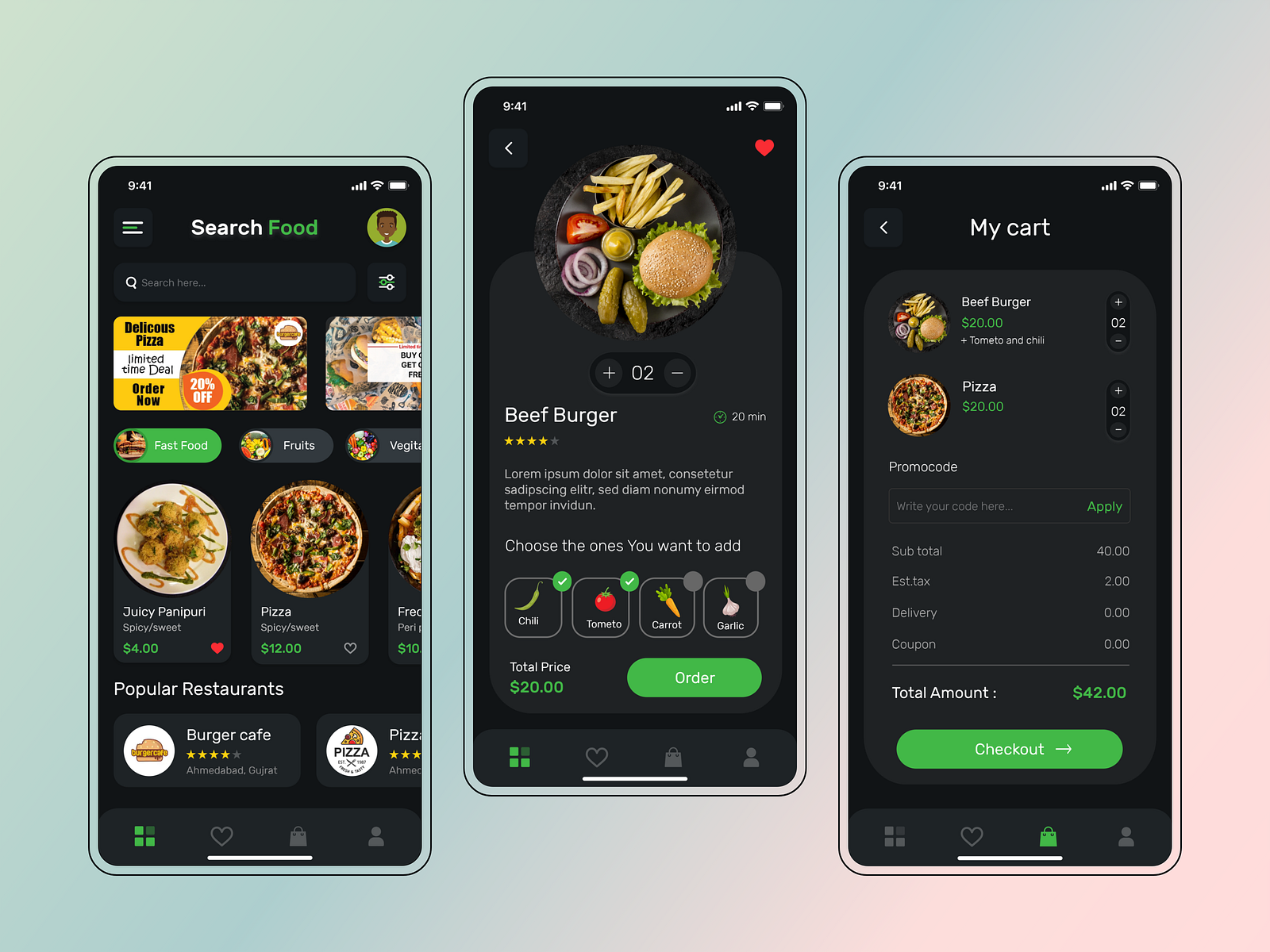 Online Food Ordering App | UI Design Concept by MQoS UI/UX for MultiQoS ...