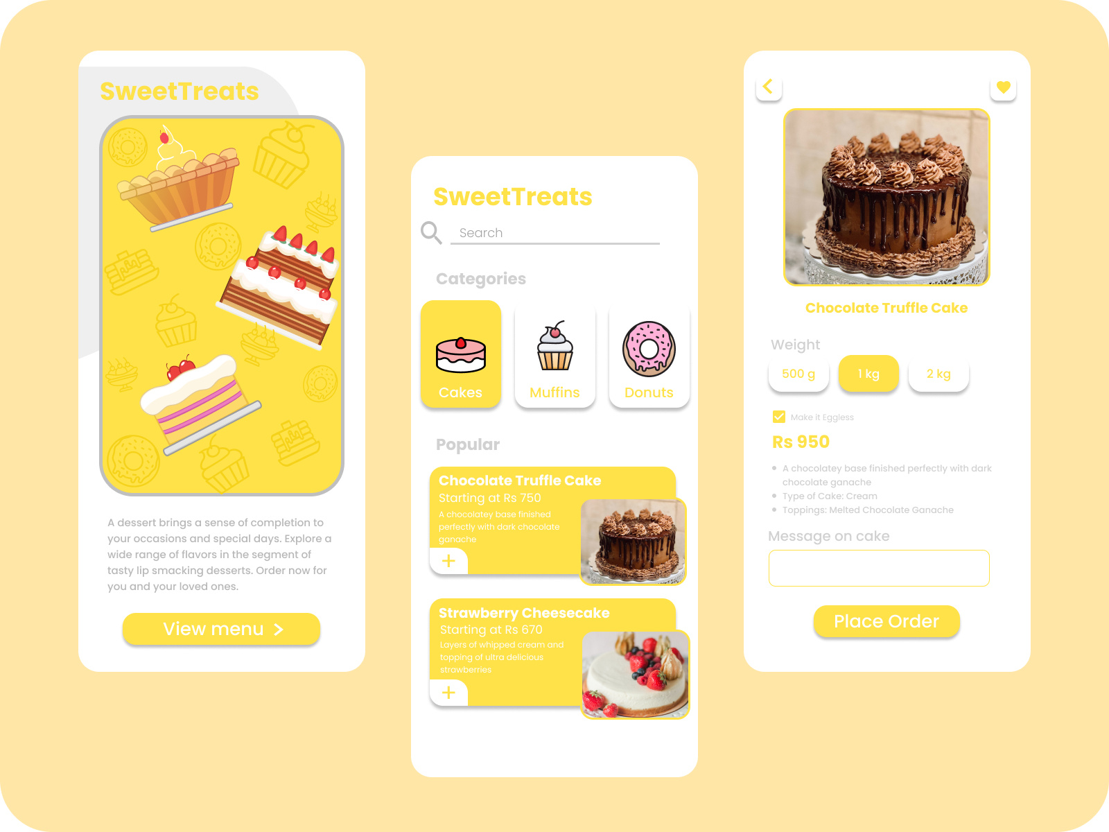 Cake Delivery App by Himali Kasar on Dribbble
