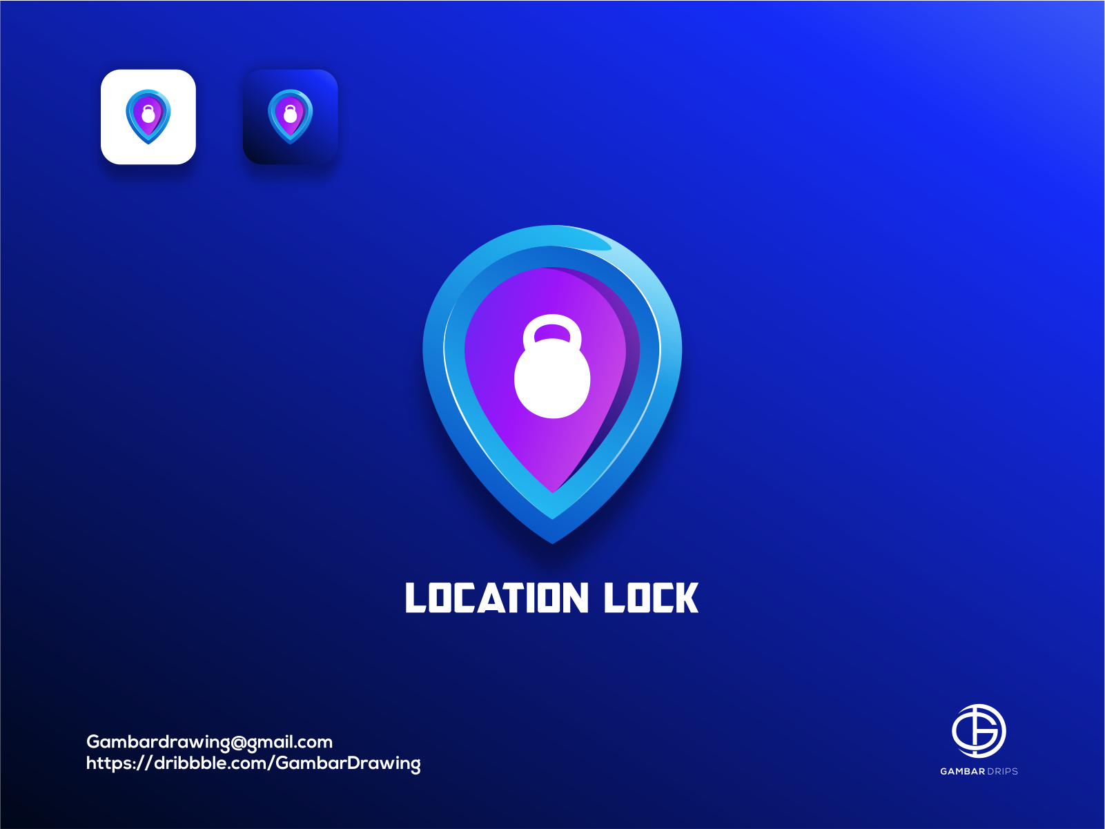 location lock logo awesome by Gambar Drips on Dribbble