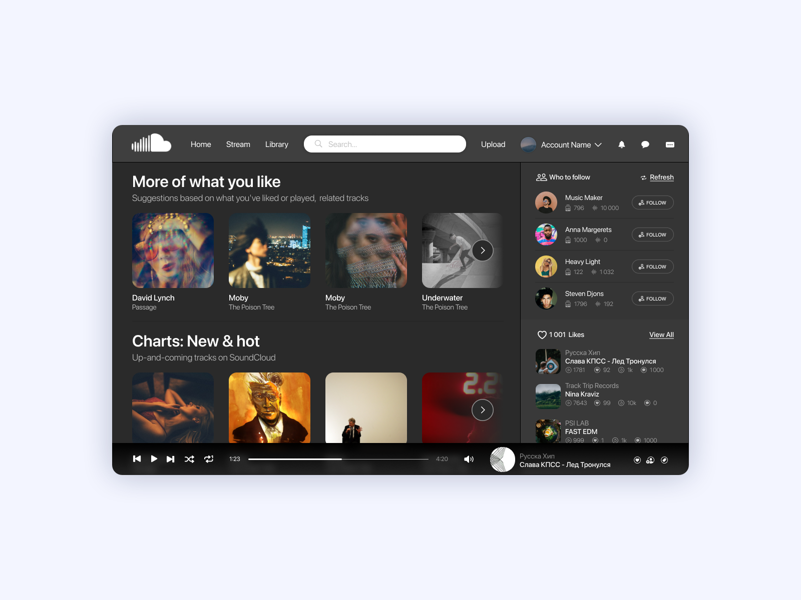 DailyUI challenge 009 player by Anna on Dribbble