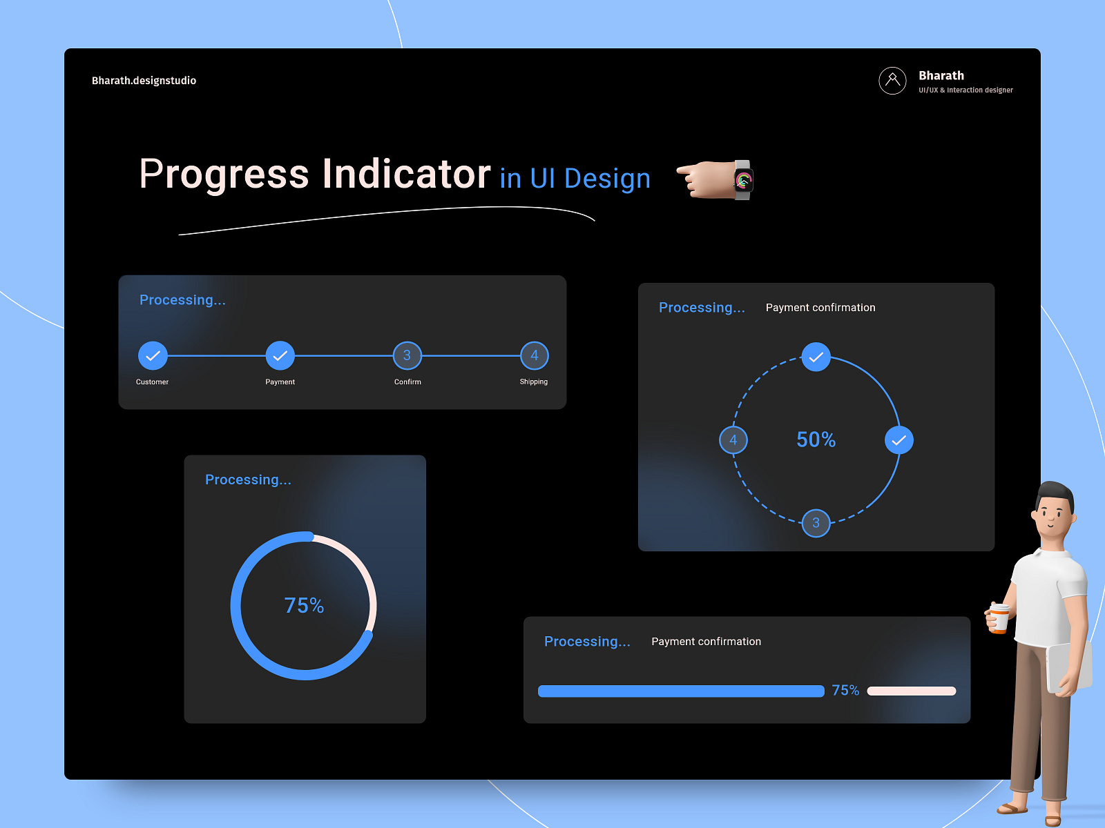 Progress Indicator by Bharath.design on Dribbble