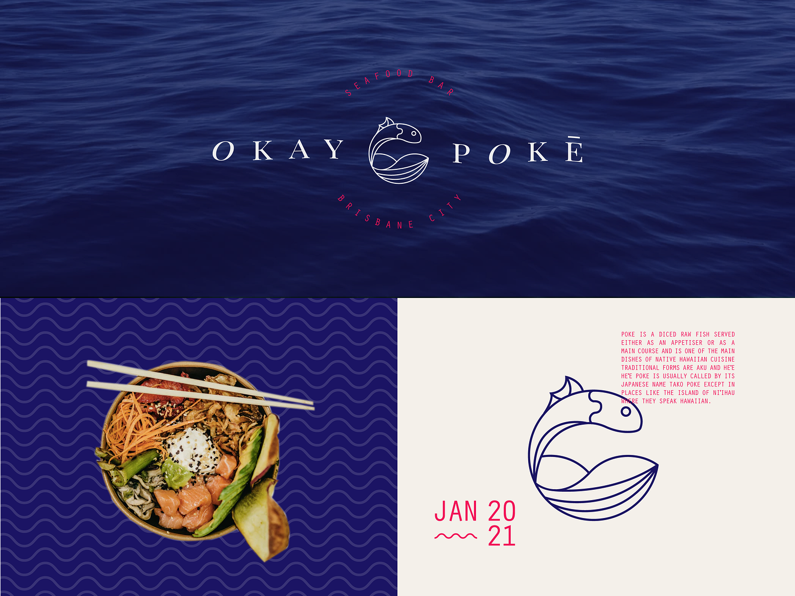 Okay Poke Logo by Gordon on Dribbble