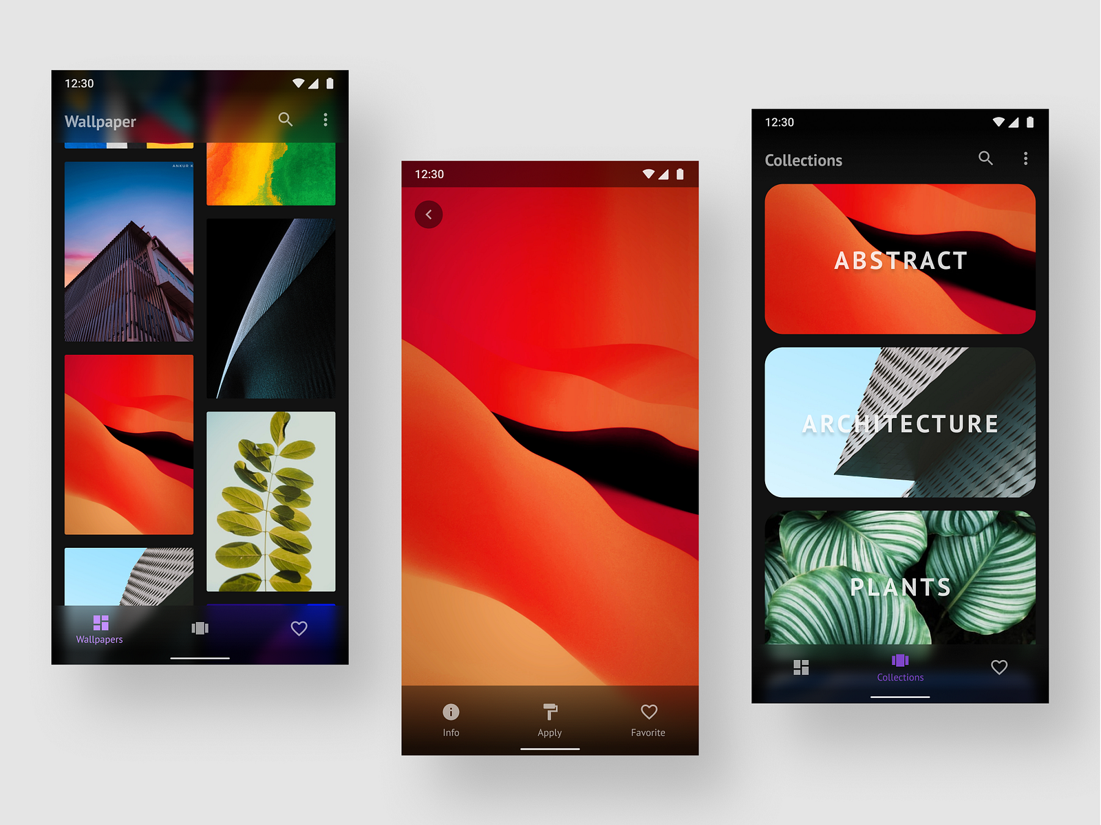 Wallpaper App UI Concept by Kaustubh Prabhu on Dribbble