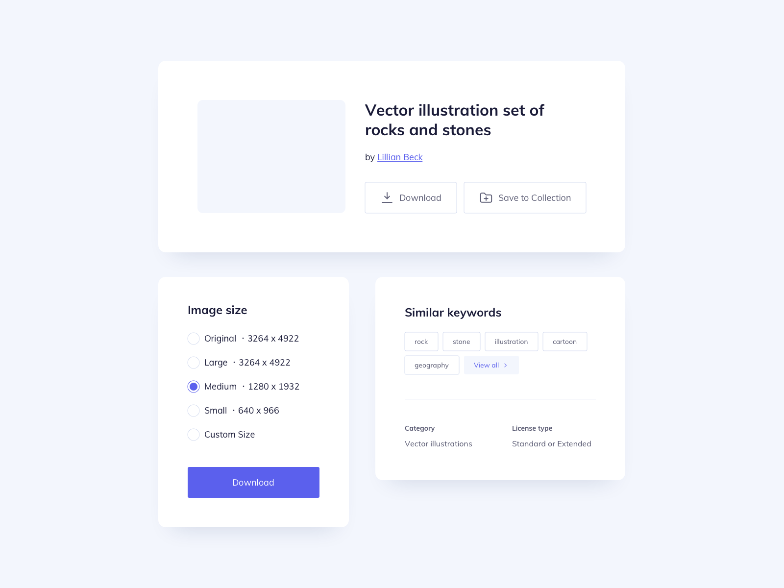 Stock Website UI Components by Ildiko Gaspar on Dribbble