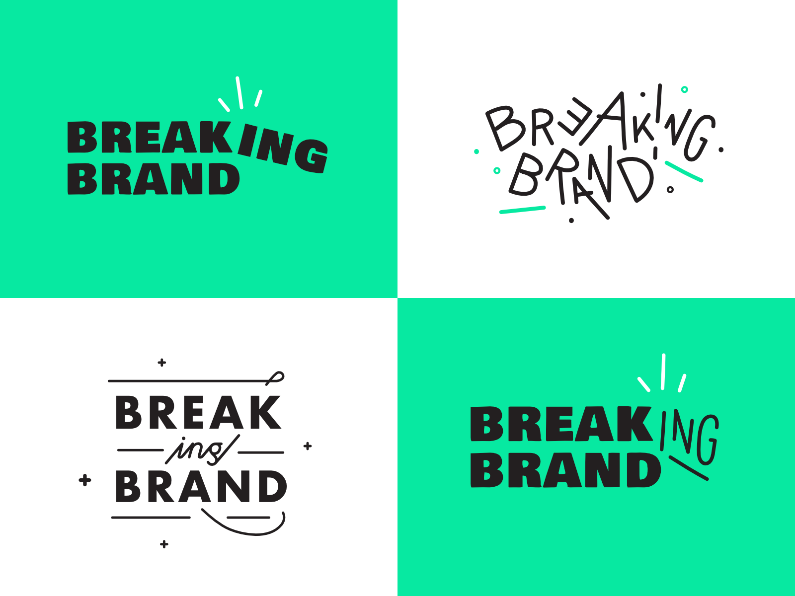 Breaking Brand logo exploration by Julia Jaskólska for Buffer on Dribbble