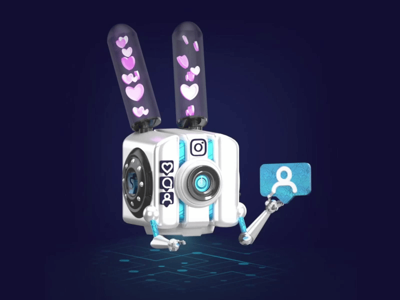 InstaBot 3D loop by Dima Zagorski - DIGICRAFTS on Dribbble