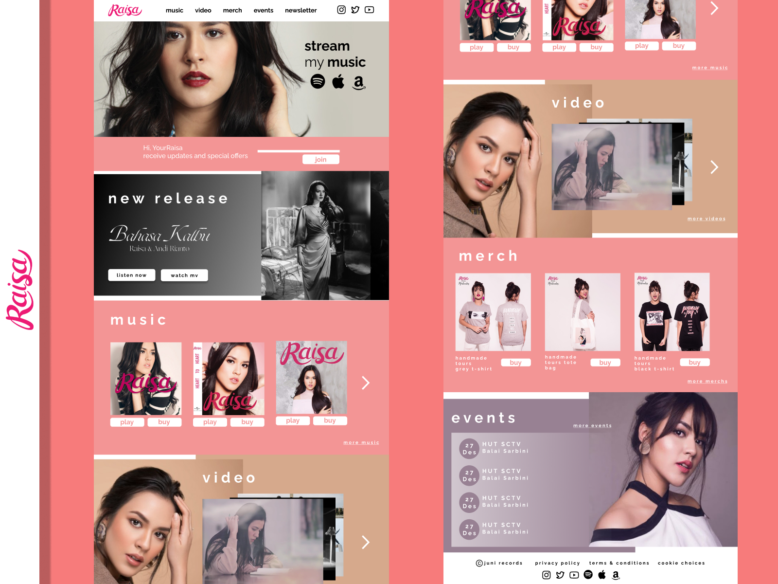 Raisa Website by Muhammad Adiyatma Andhika Suryana on Dribbble