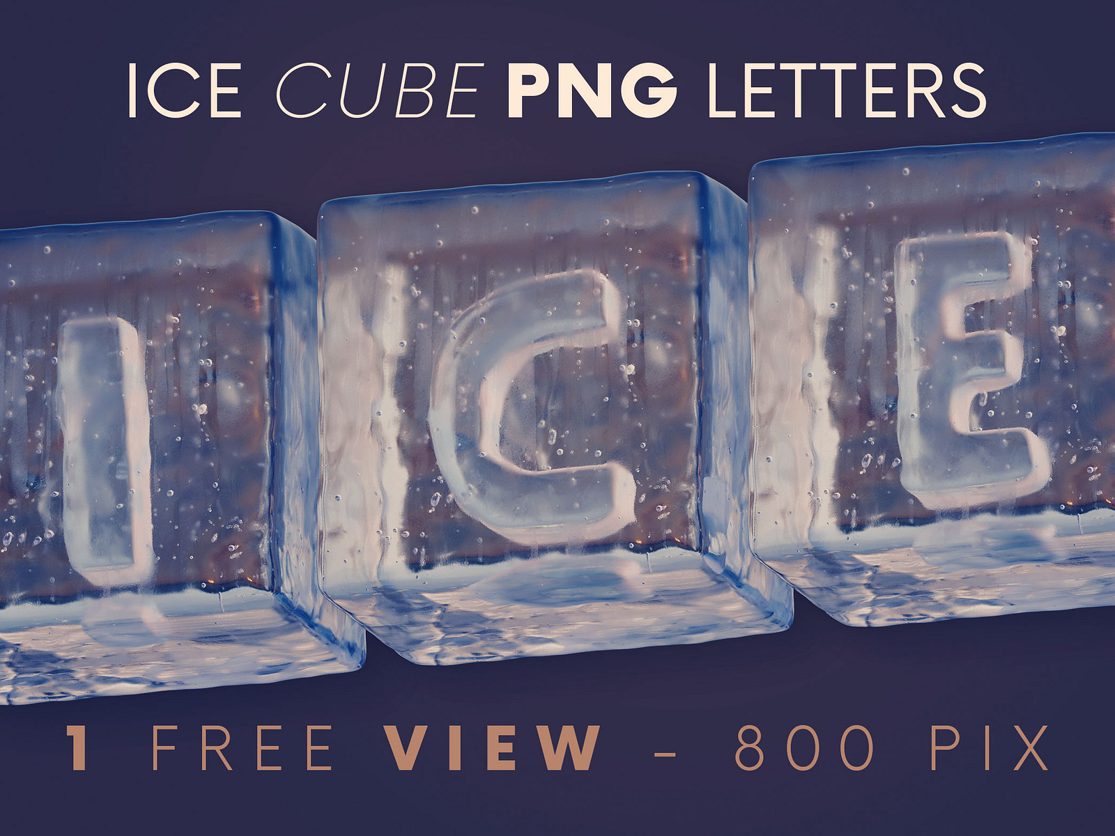 Ice Cubes - Free 3D Lettering by CruzineDesign on Dribbble