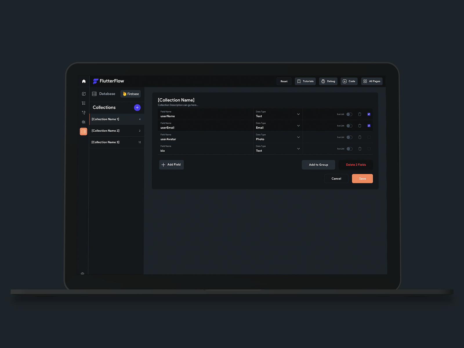 Flutterflow - No Code Builder for Flutter Apps by Andrew Daniels for Kaleo Design on Dribbble