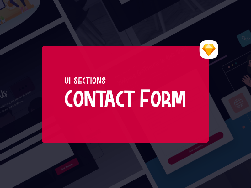 Contact Forms UI Sections by Kim Petersen on Dribbble