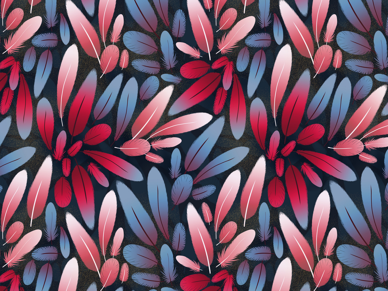 Plumes Pattern by Gris Ciel on Dribbble